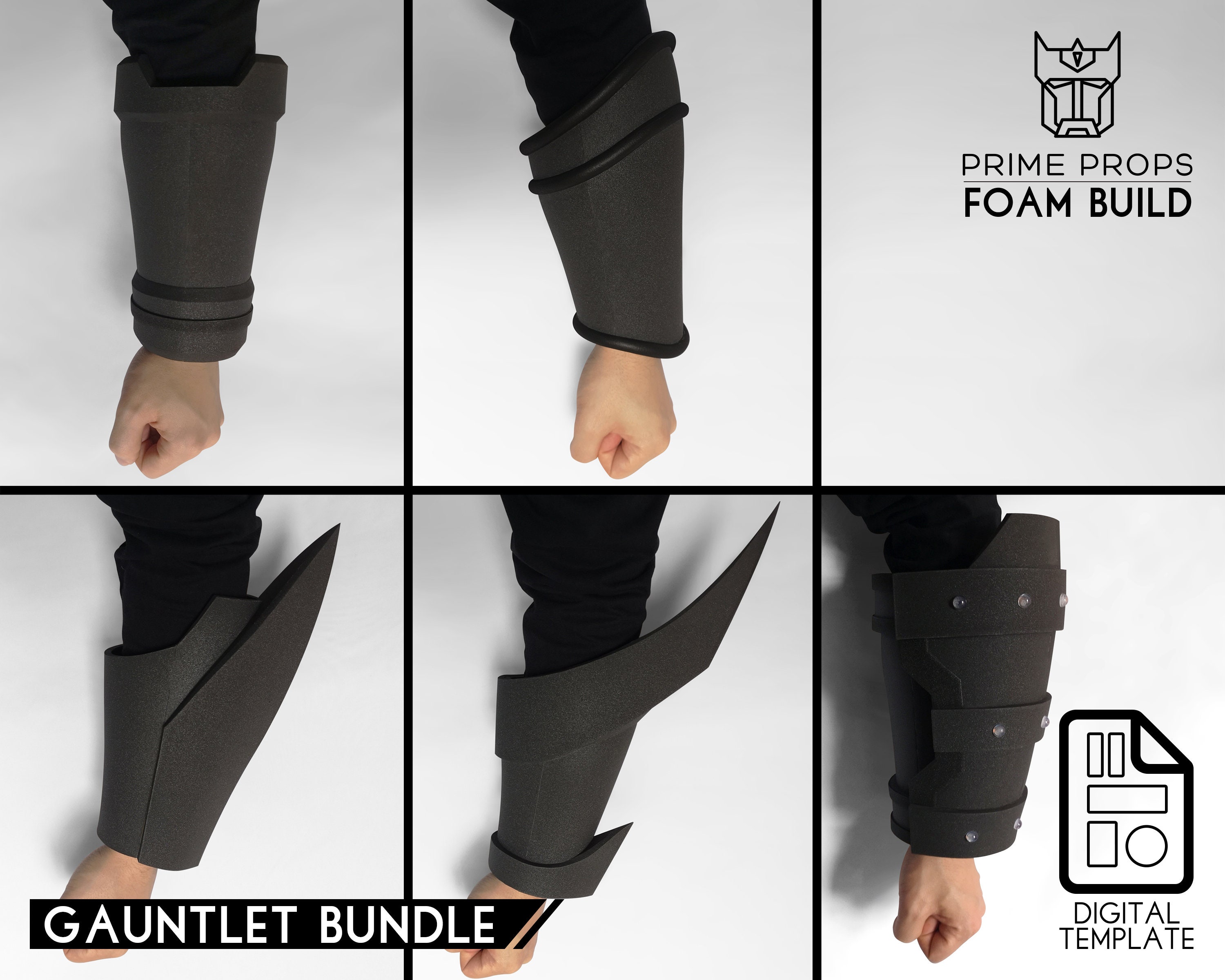 Masked Hero Gauntlet Foam Pattern Bundle - Etsy