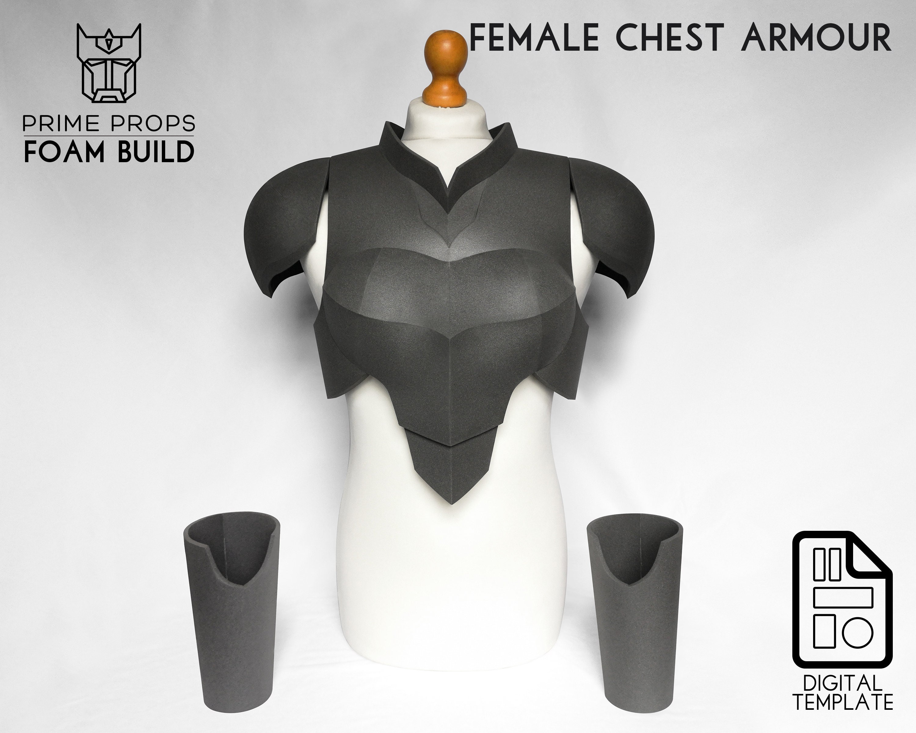 Masked Hero Female Chest Armour Foam Patterns - Etsy UK