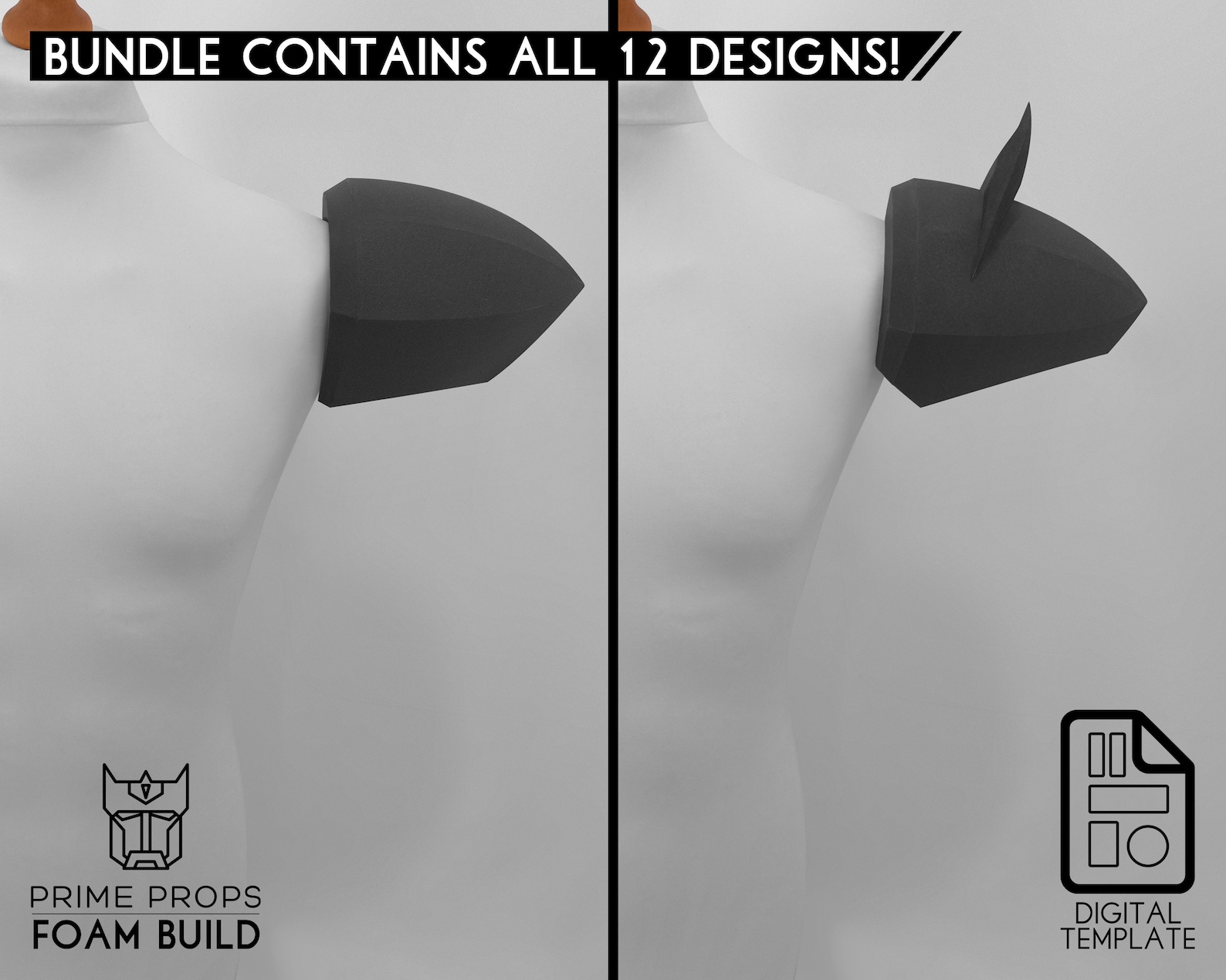 Masked Hero Shoulder Foam Pattern Bundle | Etsy