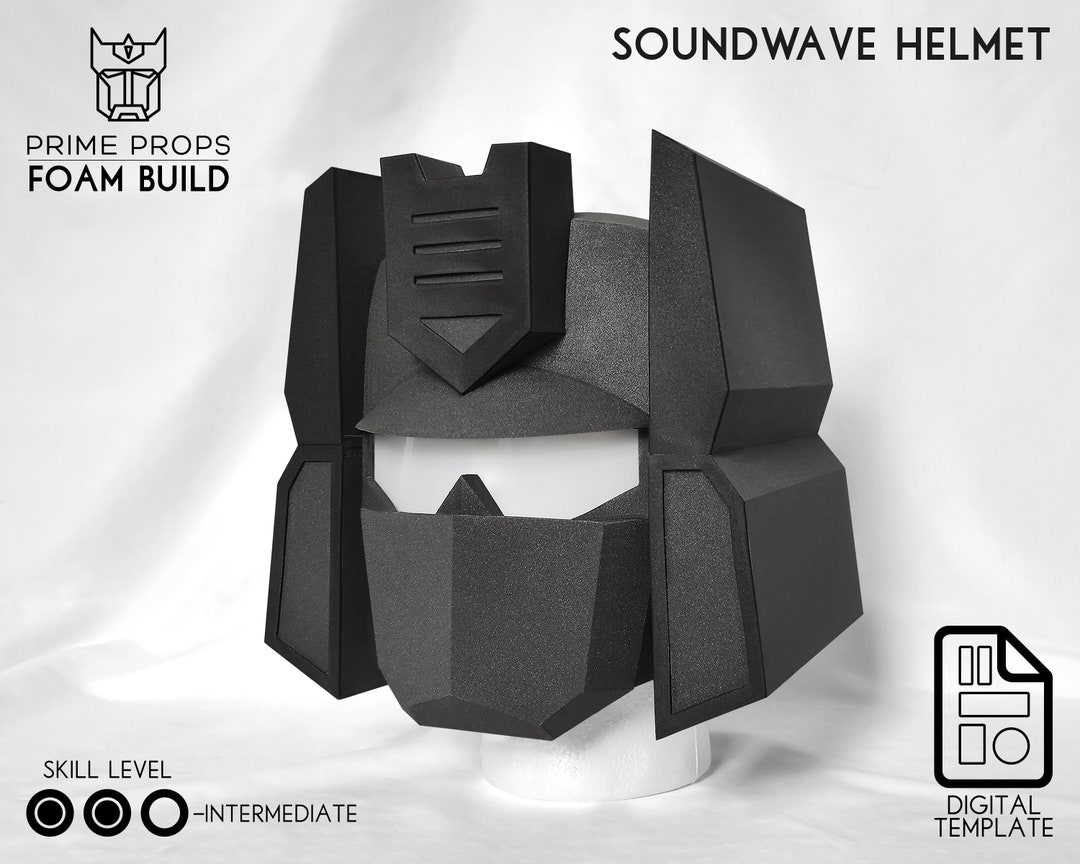Soundwave Helmet Foam Pattern - Etsy