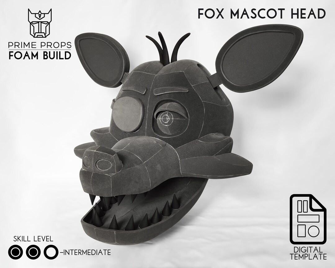 Fox Mascot Head Foam Pattern - Etsy