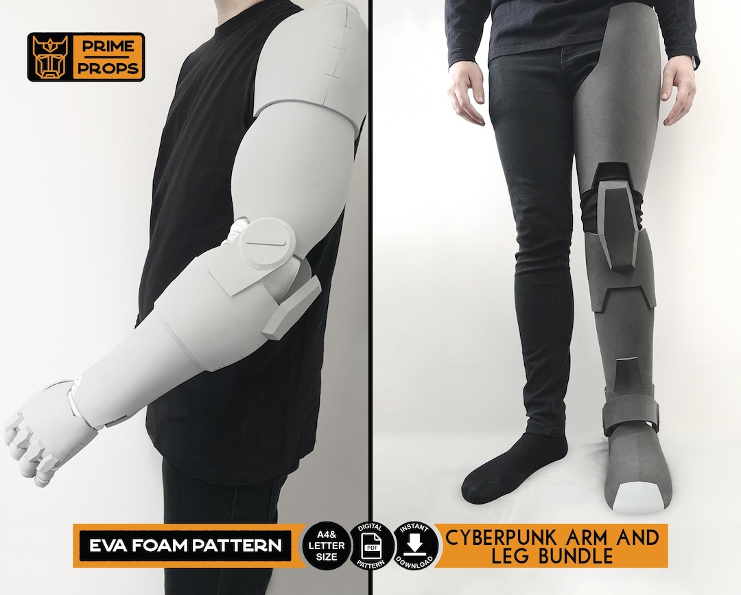 Cyberpunk Arm and Leg Foam Pattern Bundle - Etsy