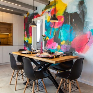 Abstract Colorful Wallpaper, Unique Design, Modern Home Décor, ECO ...