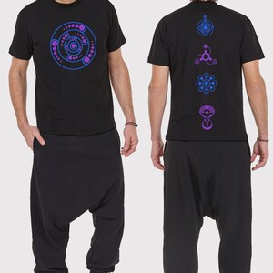 TORUS Mens Tshirt With Vinyl Mix Neon Print -psy Clothing -festival ...