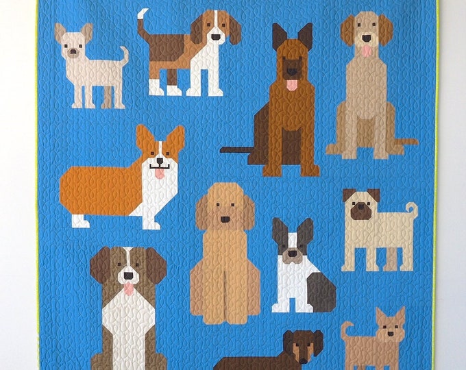 Dog Park A Pieced Quilt Pattern by Elizabeth Hartman EH-076 Featuring ...