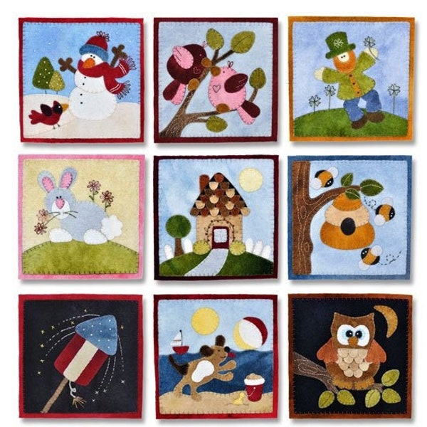 Wool Block of the Month Kits - Etsy