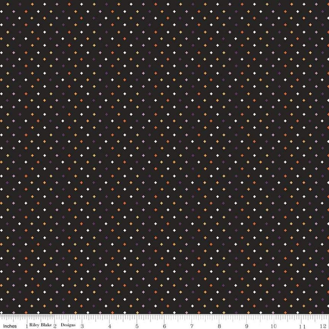 Riley Blake Halloween Dots in Black, From the Fab-boo-lous Collection ...