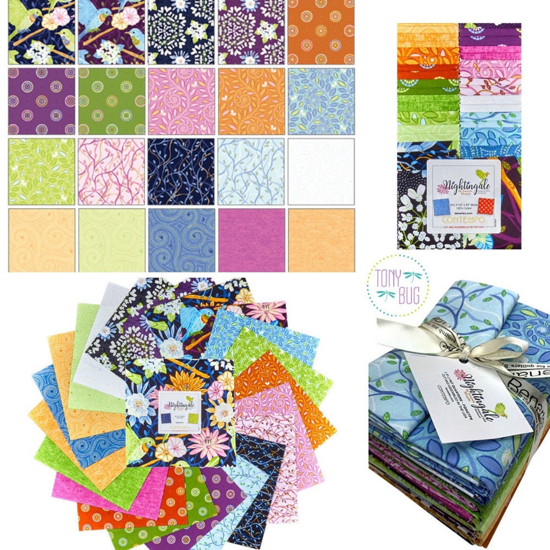 Amanda Murphy Nightingale by Benartex Fabrics ~ Beautiful Bird & Floral ...