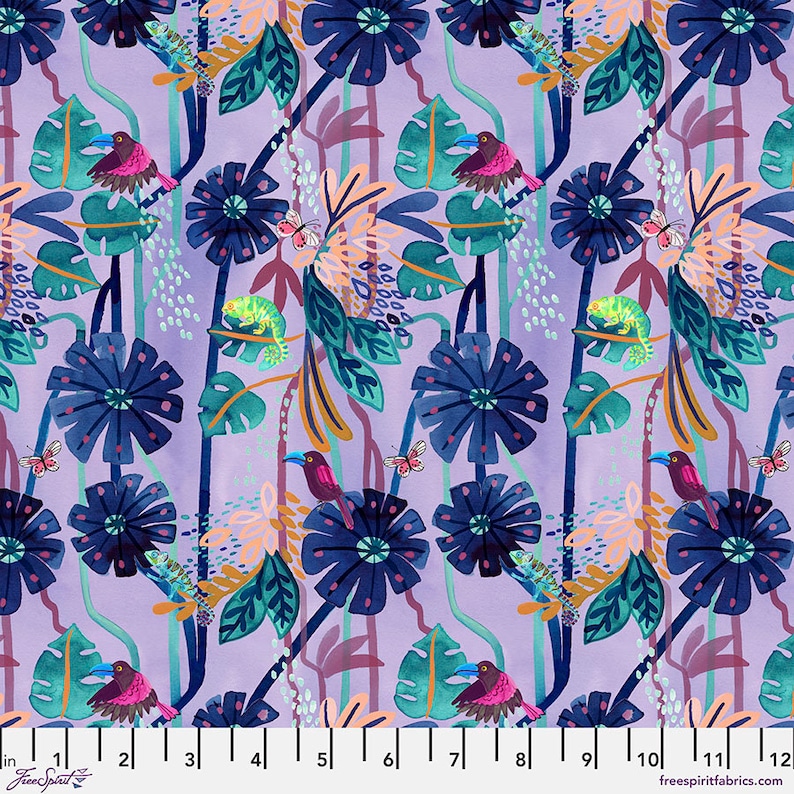 Lemur Fabric ~ Katy Tanis Madagascar Adventure by Freespirit Fabrics ...