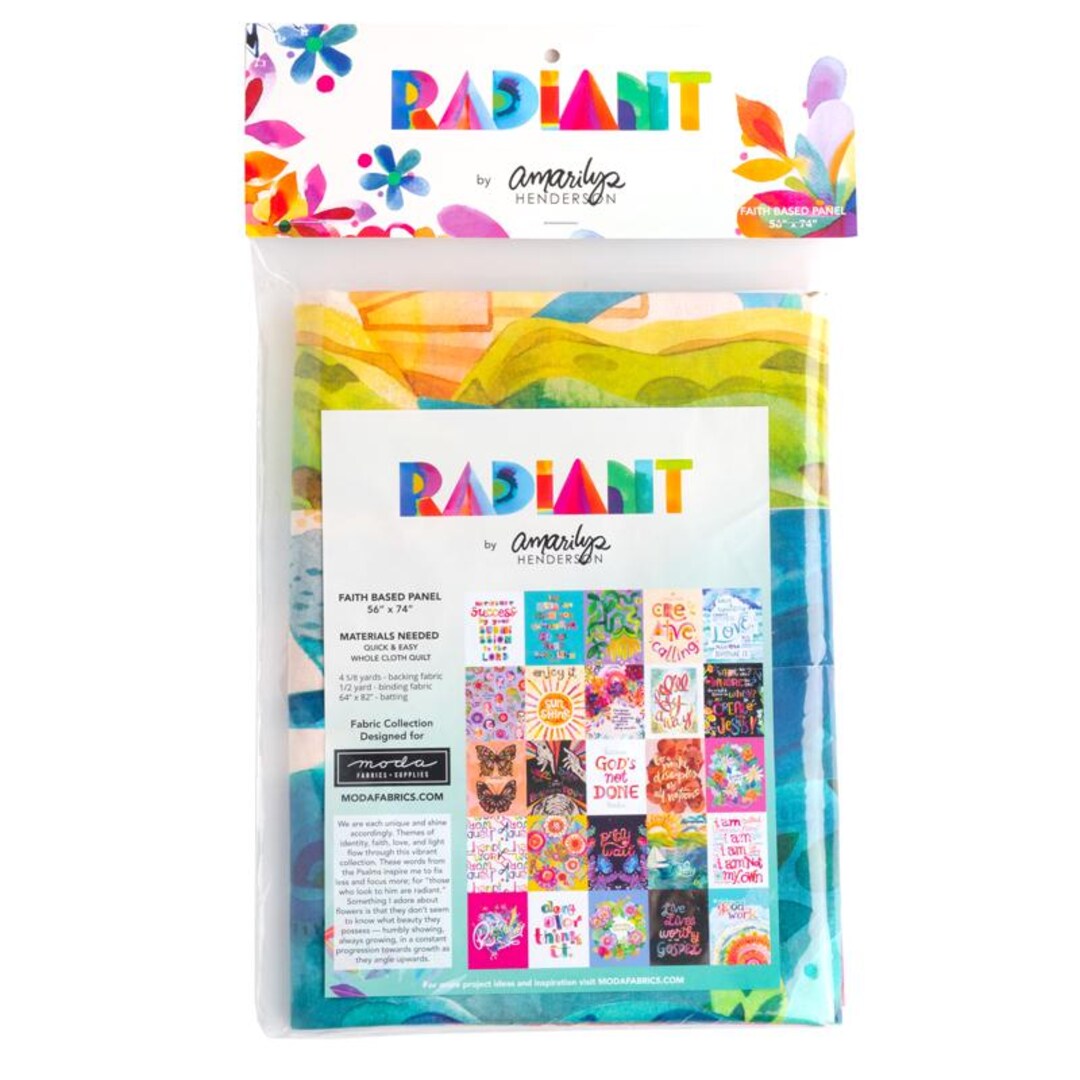 Moda Radiant Uplifting Faith Based Panel in Rainbow (56" X 74") ~ 100% ...