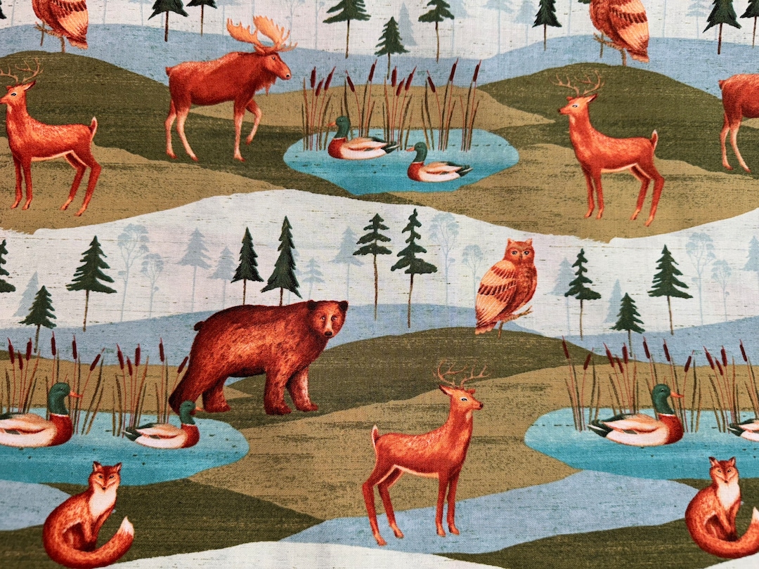 Windham Wild Woods Tiermotiv ~ 100% Baumwollstoff von Daphne B. (41121 ...