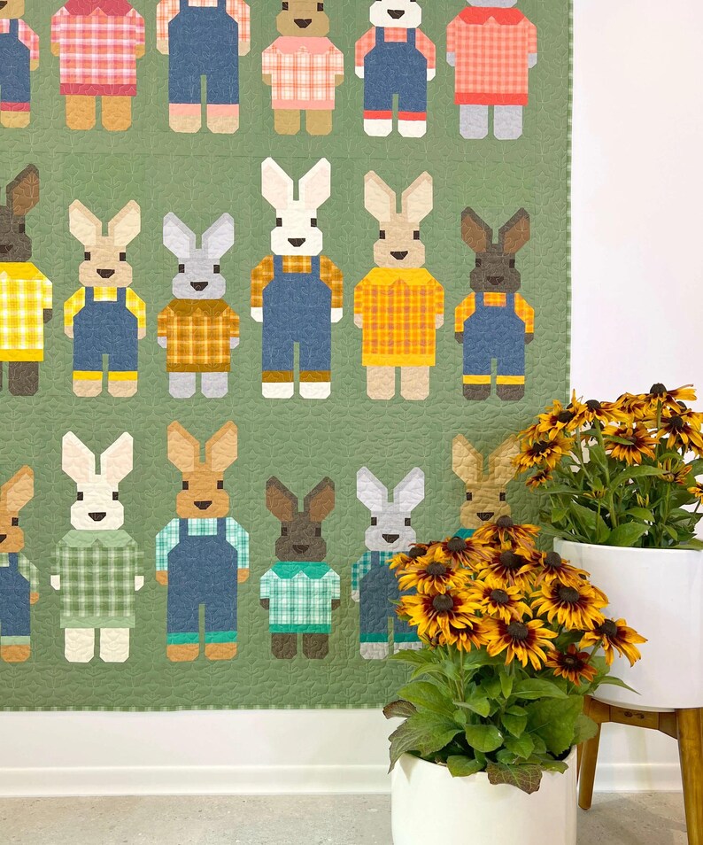 The Bunny Bunch ~ A Pieced Quilt Pattern by Elizabeth Hartman (EH-075 ...