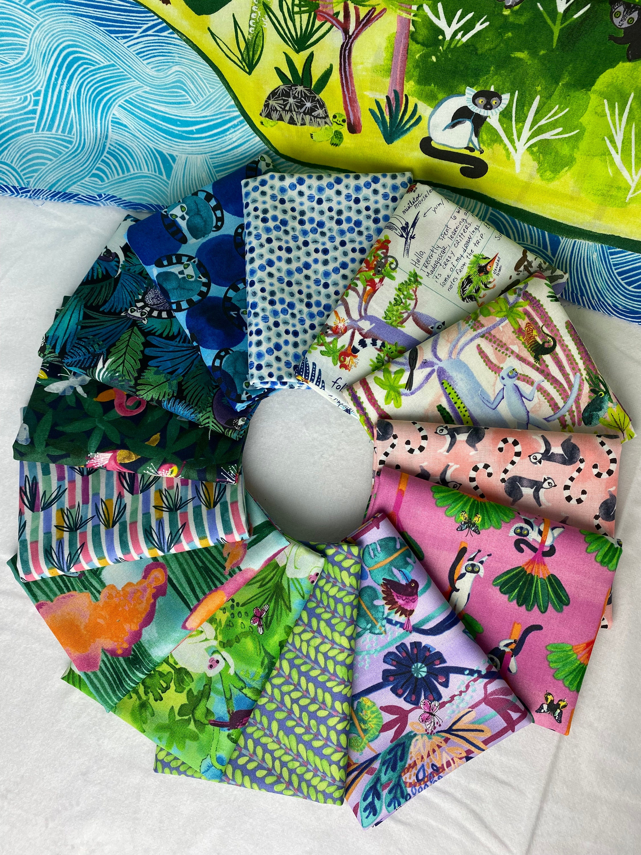 Lemur Fabric ~ Katy Tanis Madagascar Adventure by Freespirit Fabrics ...