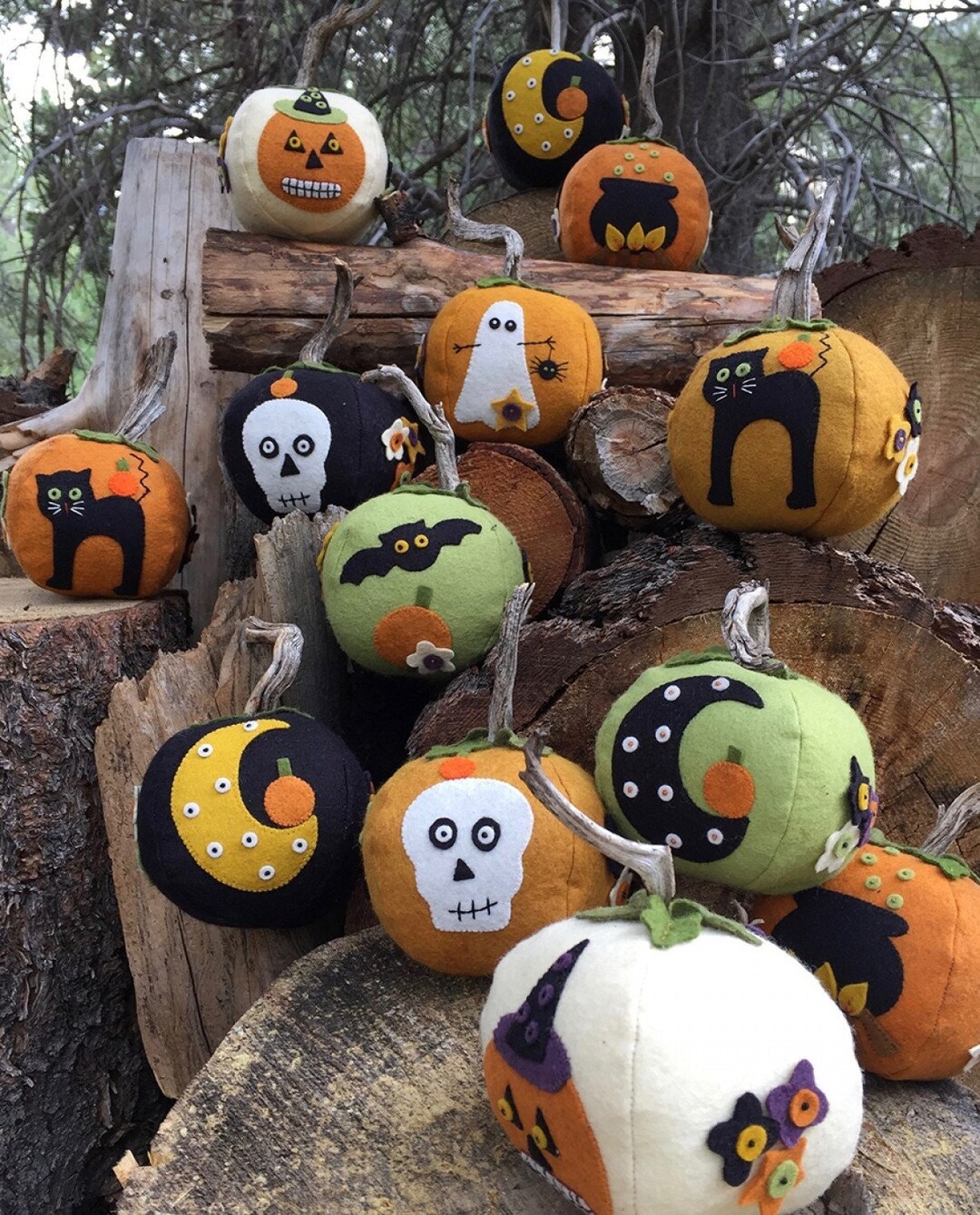 Bareroots Halloween Eek! Spooks! ~ Paper Pattern With Wool Felt and ...