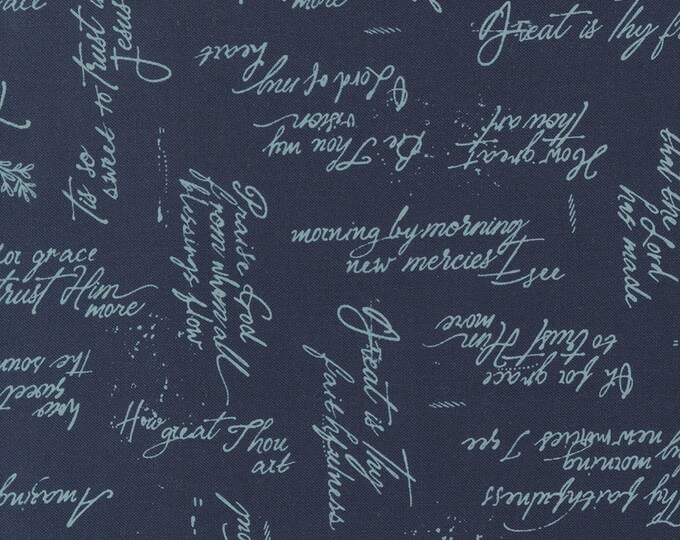 Moda Songbook A New Page Hymn Text Script Navy Stephanie Sliwinski ...
