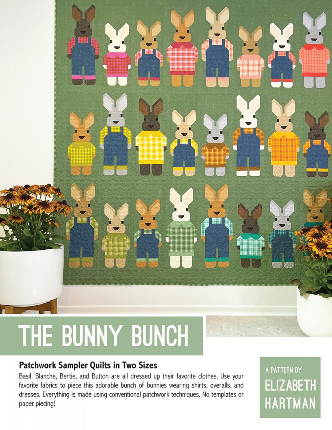 The Bunny Bunch ~ A Pieced Quilt Pattern by Elizabeth Hartman (EH-075 ...