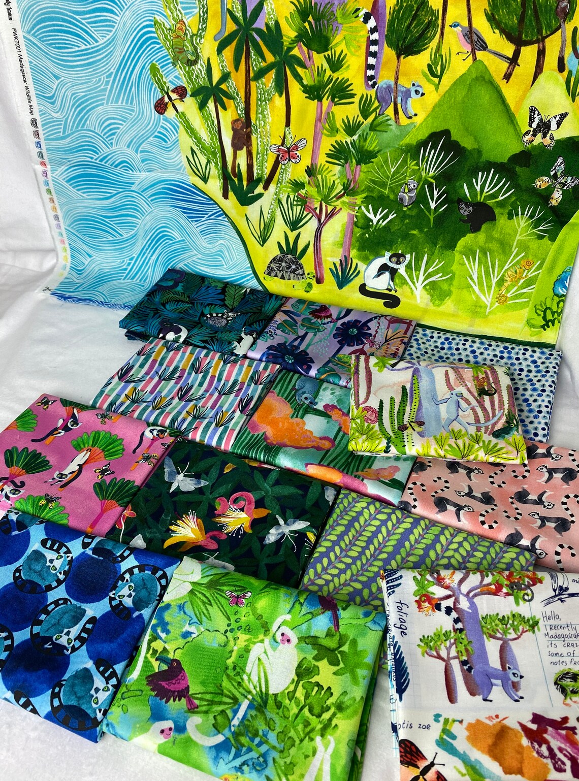 Lemur Fabric ~ Katy Tanis Madagascar Adventure by Freespirit Fabrics ...