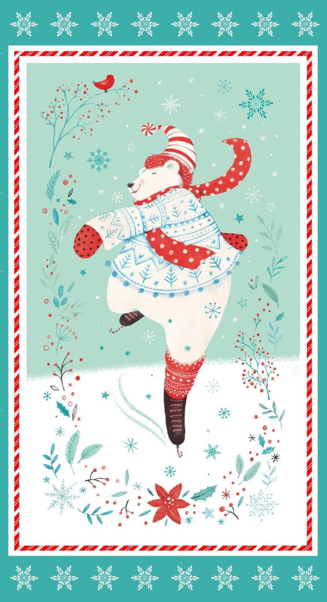 Studio E Polar Bear Pirouette 23" Fabric Panel ~ Designed by Lucie ...