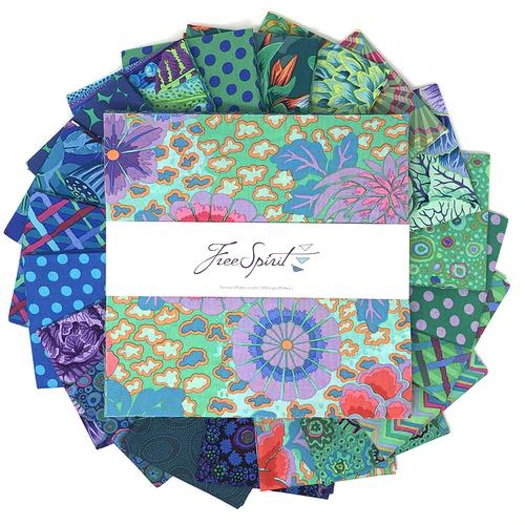 Kaffe Fassett 2021 Classics Layer Cake in Ocean Palette by Free Spirit ...