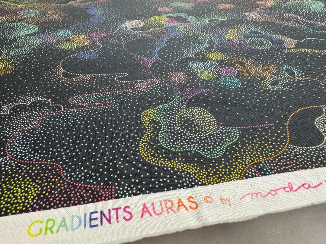 Moda Gradients Aura ~ Pointillism in Onyx (33737 18) ~ 100% Cotton ...