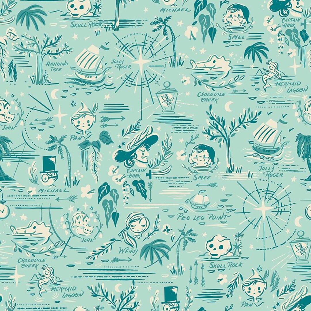 Jill Howarth Forever Neverland Map in Songbird ~ Riley Blake Designs ...
