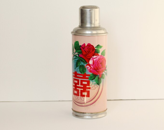 Flower Thermos, Vintage Thermos 70s', Vintage Pink Thermos Flask - Etsy