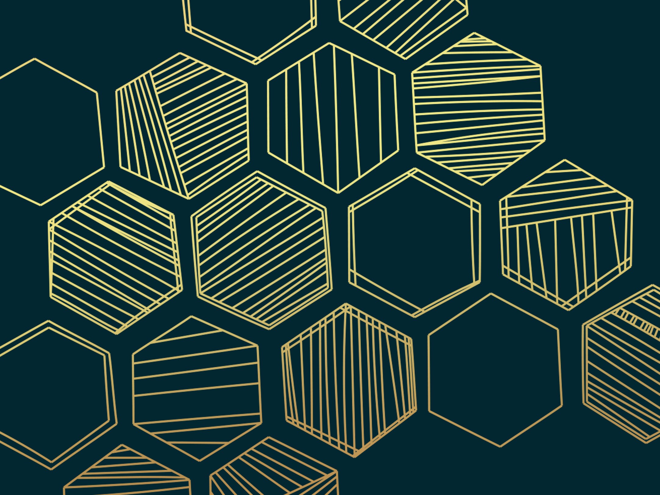 Honeycomb Hexagon SVG: Single Line Foil Quill Pattern (digital Download ...