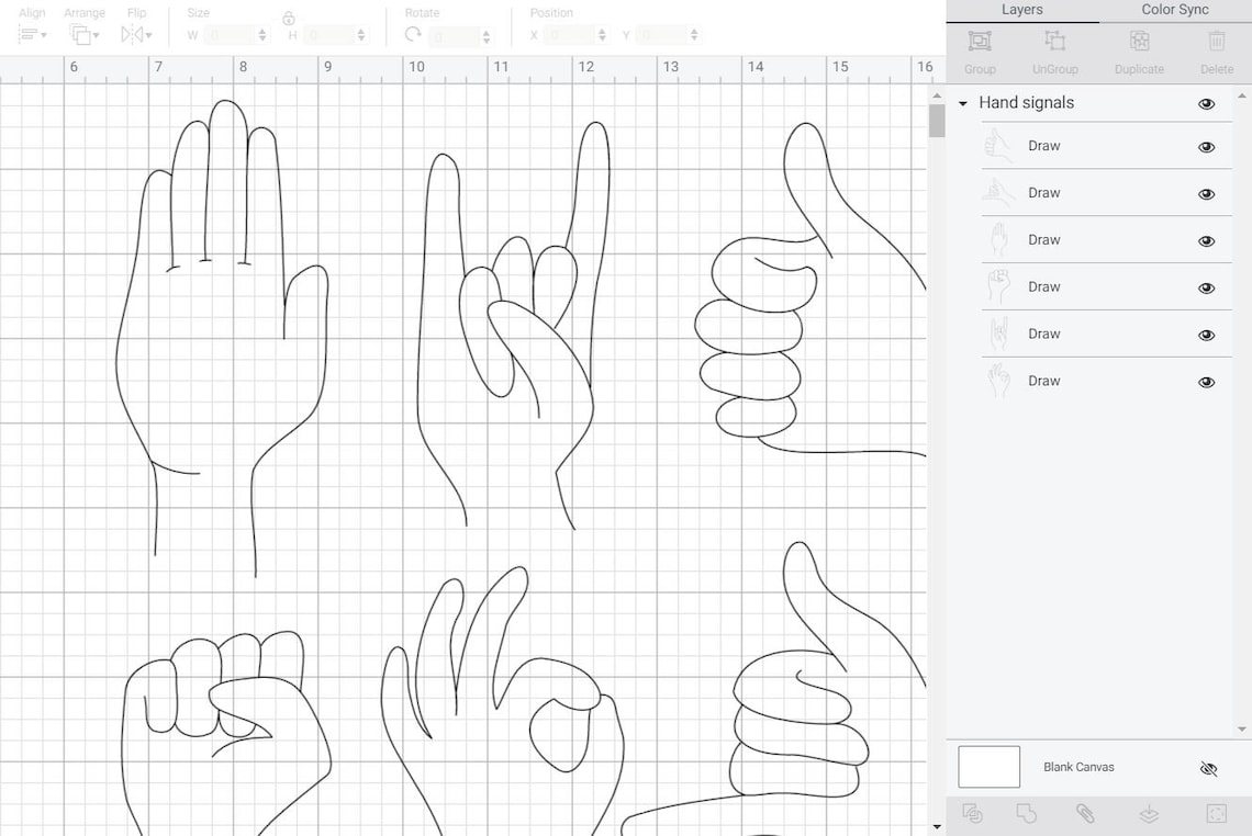 Hand Signals SVG Bundle Foil Quill Sign Language SVG - Etsy