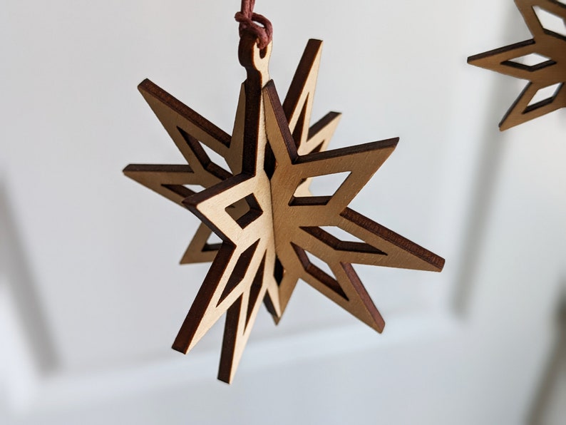 Téléchargement SVG étoile à huit branches découpé au laser 3D - Etsy France