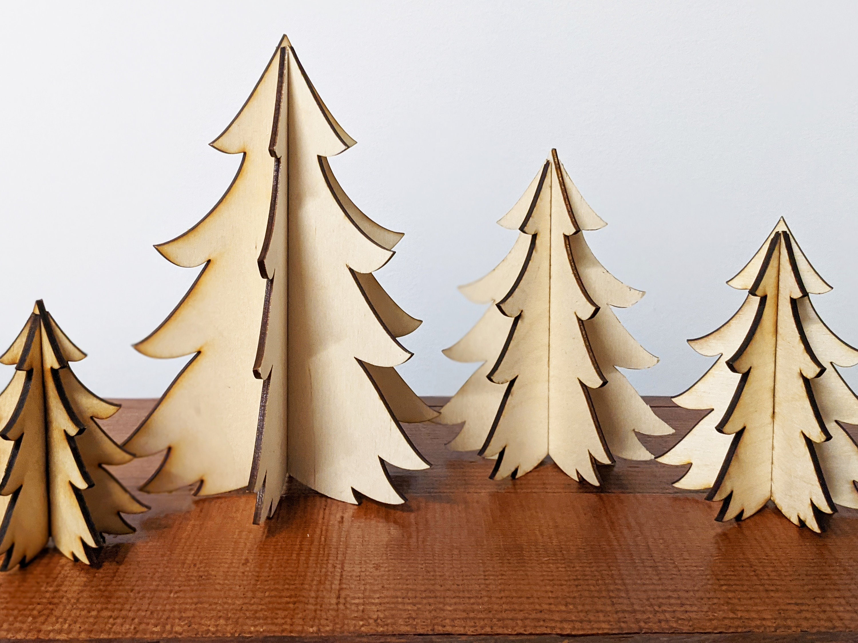 3D Chistmas Tree Laser Files - Cut File Pine Trees SVG - Glowforge ...