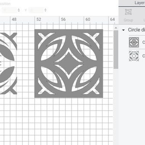 Modern Tile Stencil DOWNLOAD SVG - Geometric Tile Template - All Over ...