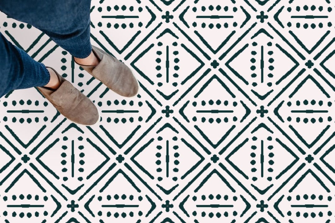 Hand Drawn Tile Stencil DOWNLOAD SVG - Geometric Tile Template - All ...