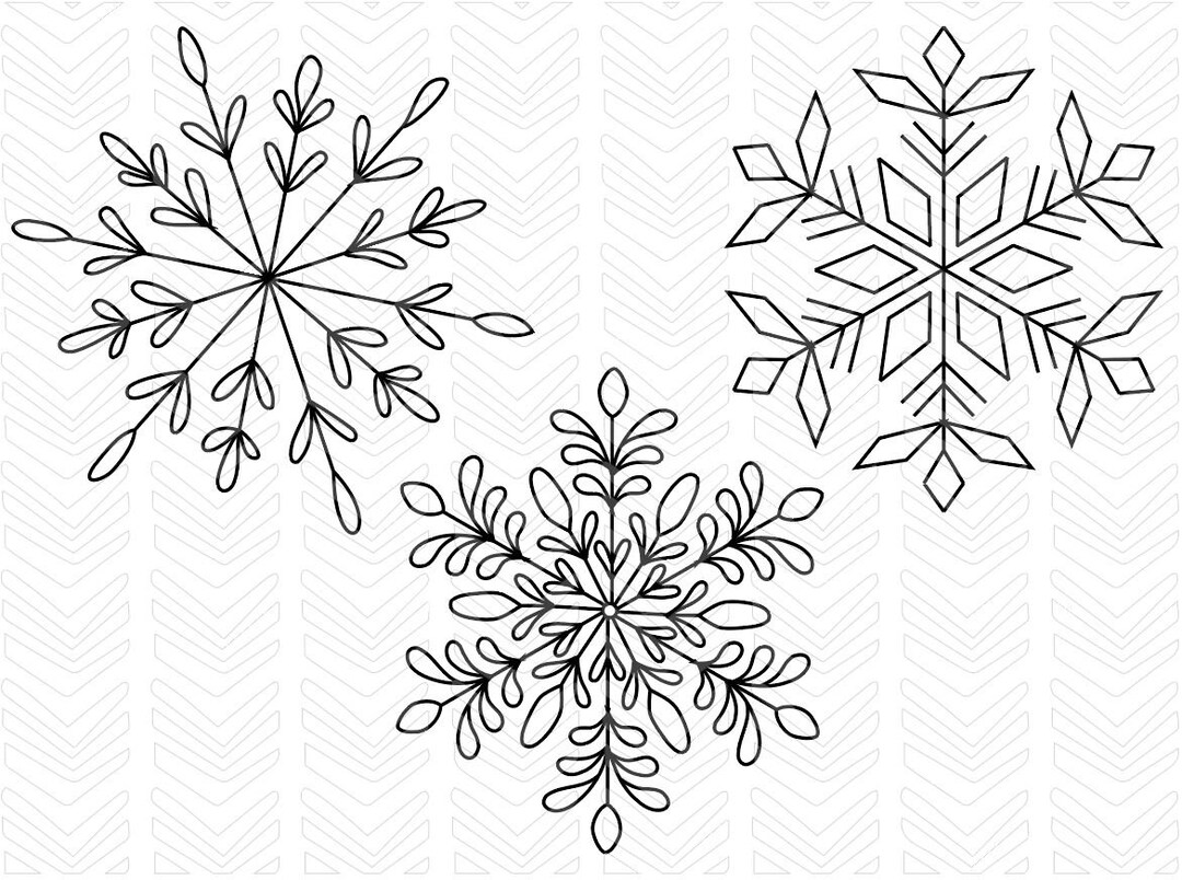 Single Line Snowflake SVG BUNDLE - Foil Quill Christmas SVG - Hand ...