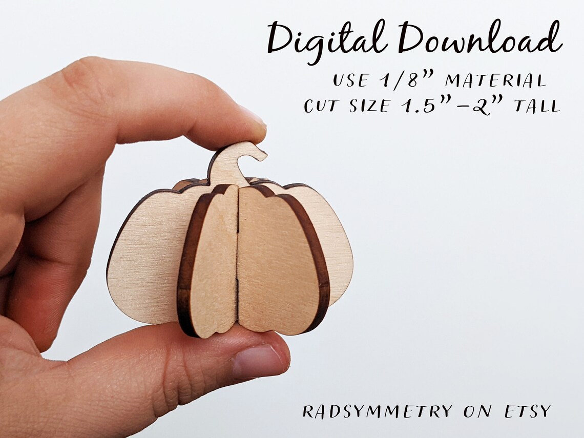 Set of 3D Pumpkin Laser Files - Cut File Pumpkins SVG - Glowforge ...