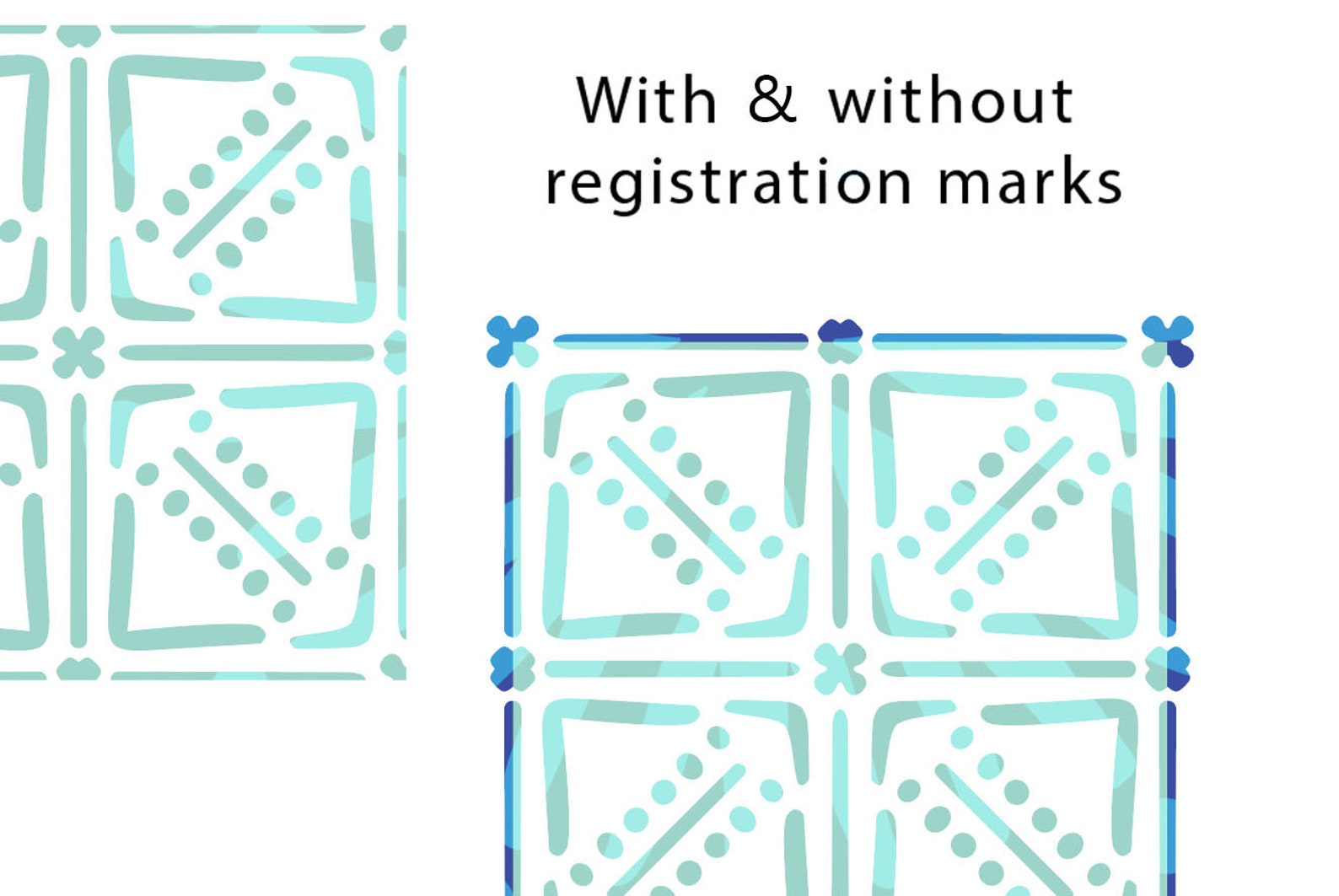 Hand Drawn Tile Stencil DOWNLOAD SVG Geometric Tile Template - Etsy