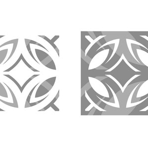Modern Tile Stencil DOWNLOAD SVG - Geometric Tile Template - All Over ...