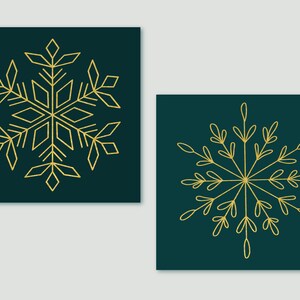 Single Line Snowflake SVG BUNDLE - Foil Quill Christmas SVG - Hand ...