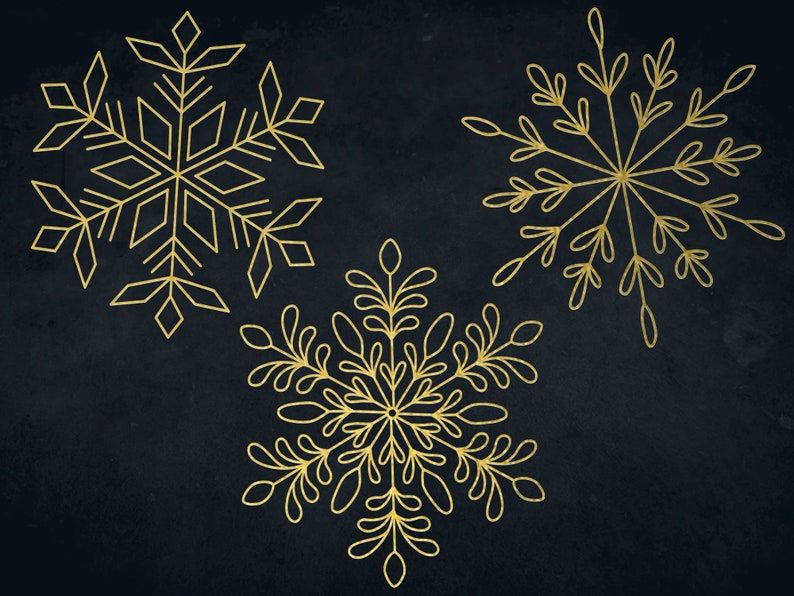 Single Line Snowflake SVG BUNDLE Foil Quill Christmas SVG | Etsy