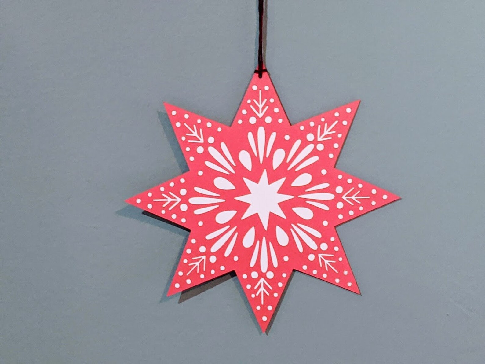 Star Ornament SVG Scandinavian Christmas Star Design Hand - Etsy