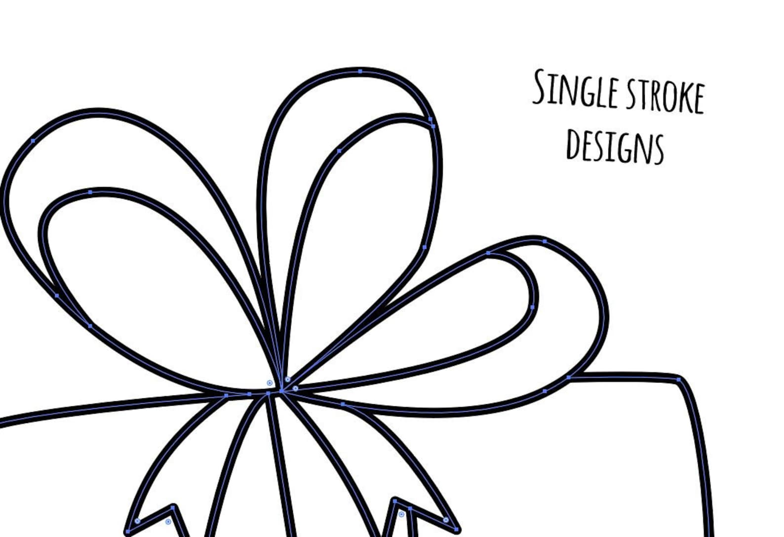 Monoline Gift Box Clipart PNG Foil Quill Birthday Presents - Etsy