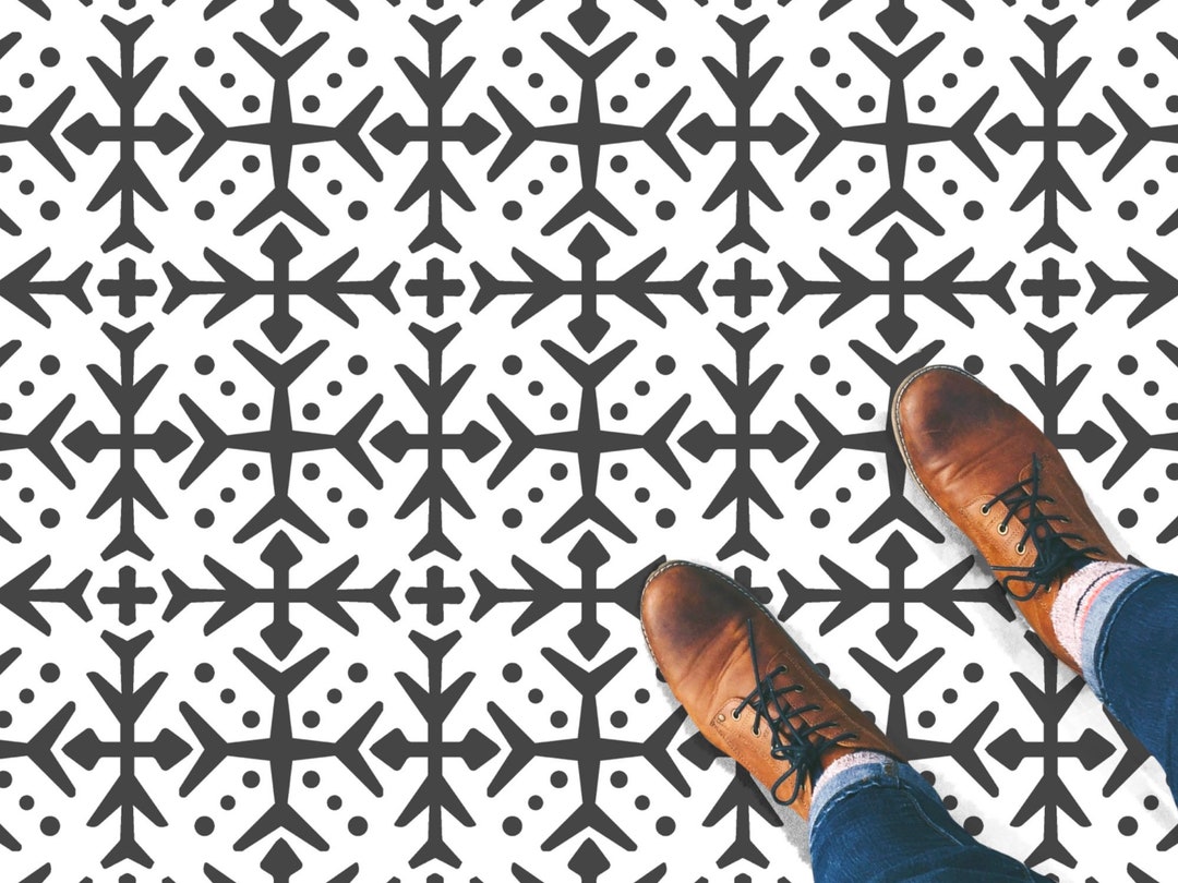 Arrows and Dots Tile Stencil Download SVG - Geometric Tile Template ...
