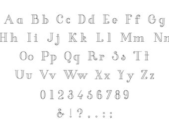 Century Double Line Font - Etsy