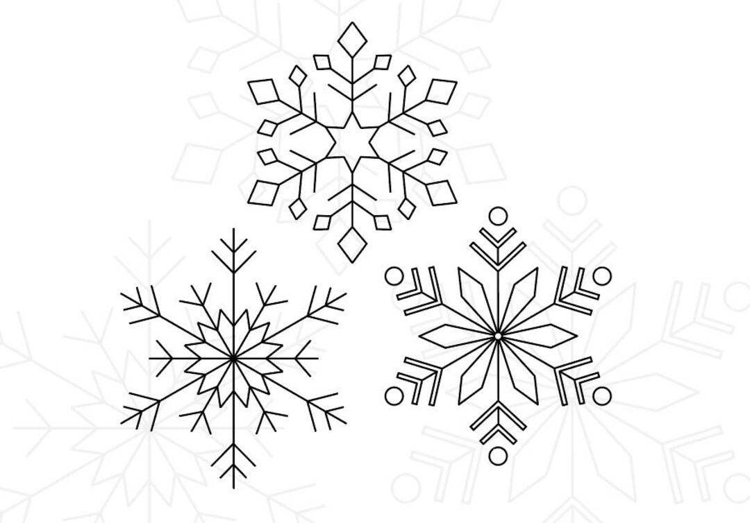 Single Line Snowflake SVG BUNDLE - Foil Quill Christmas SVG - Hand ...