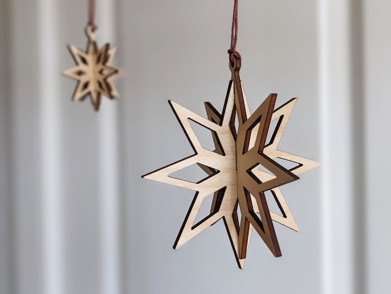 3D Laser Cut Eight-pointed Star SVG Download - Etsy