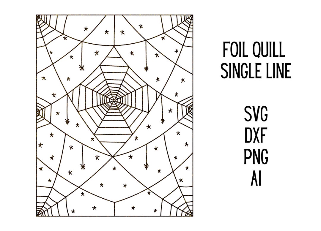 Single Line Spider Web SVG - Foil Quill Spider Web - Printable ...