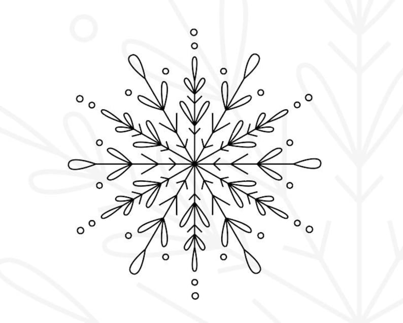 Single Line Snowflake SVG BUNDLE Foil Quill Christmas SVG | Etsy