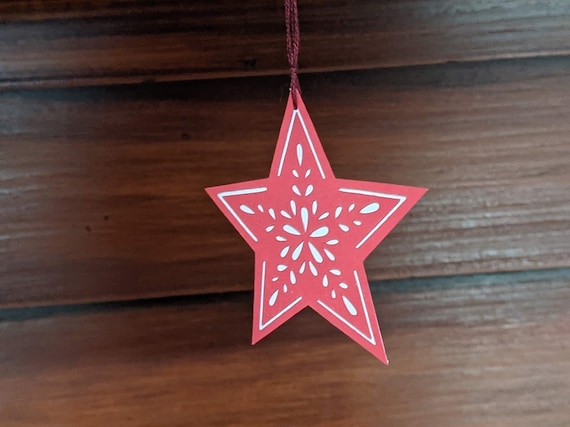 Paper Star Ornament SVG Scandinavian Christmas Star Design | Etsy