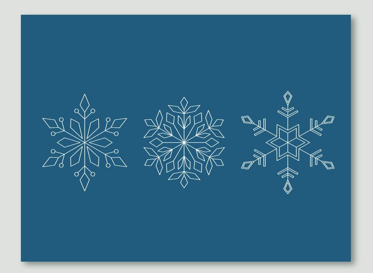 Single Line Snowflake SVG BUNDLE - Foil Quill Christmas SVG - Hand ...
