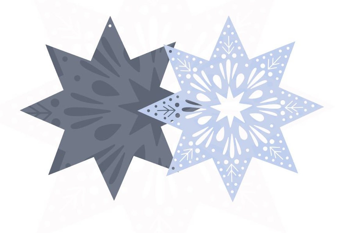 Star Ornament SVG Scandinavian Christmas Star Design Hand - Etsy