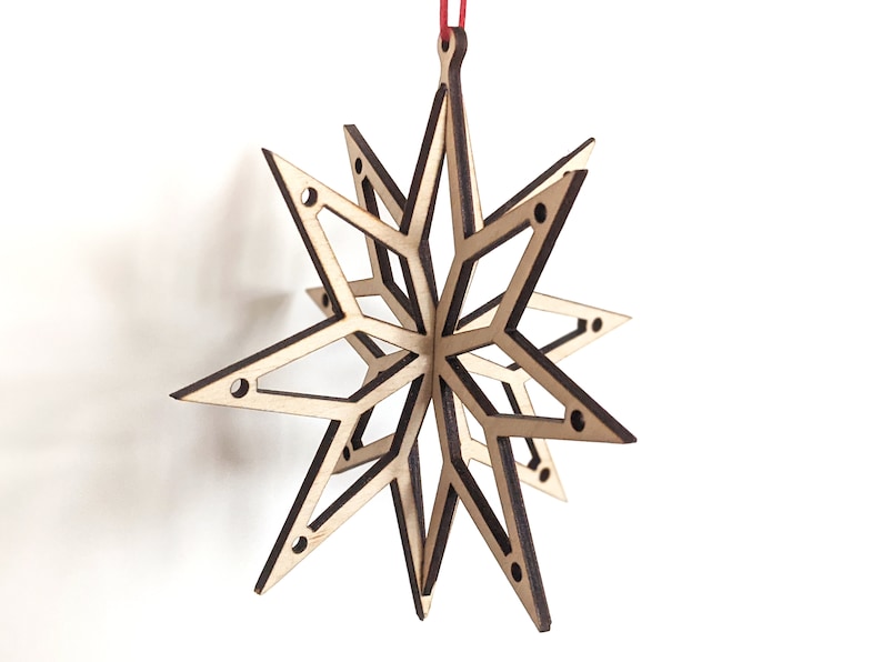 3D Laser Cut Eight-pointed Star SVG Download - Etsy